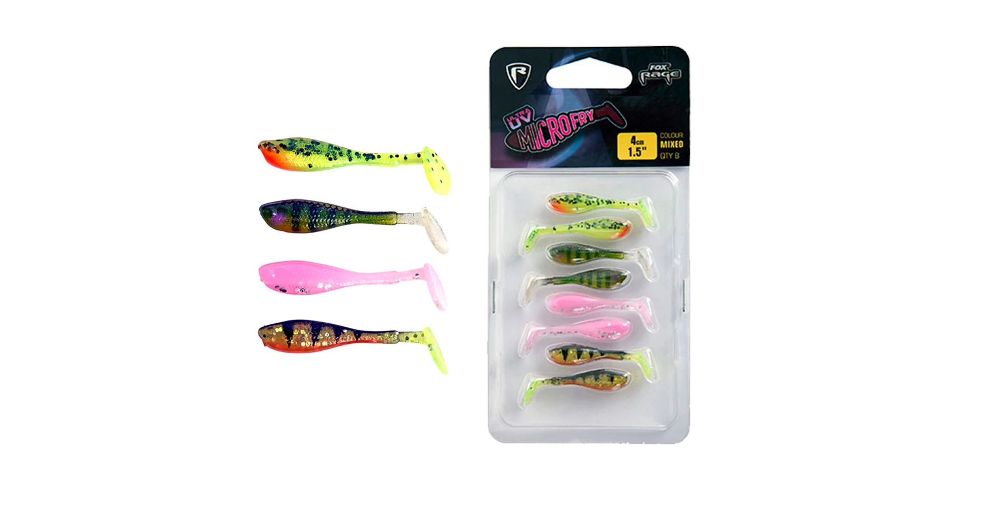 Fox Rage UV Micro Fry 4cm x 8pcs | Smart Fishing | Plasztik csalik