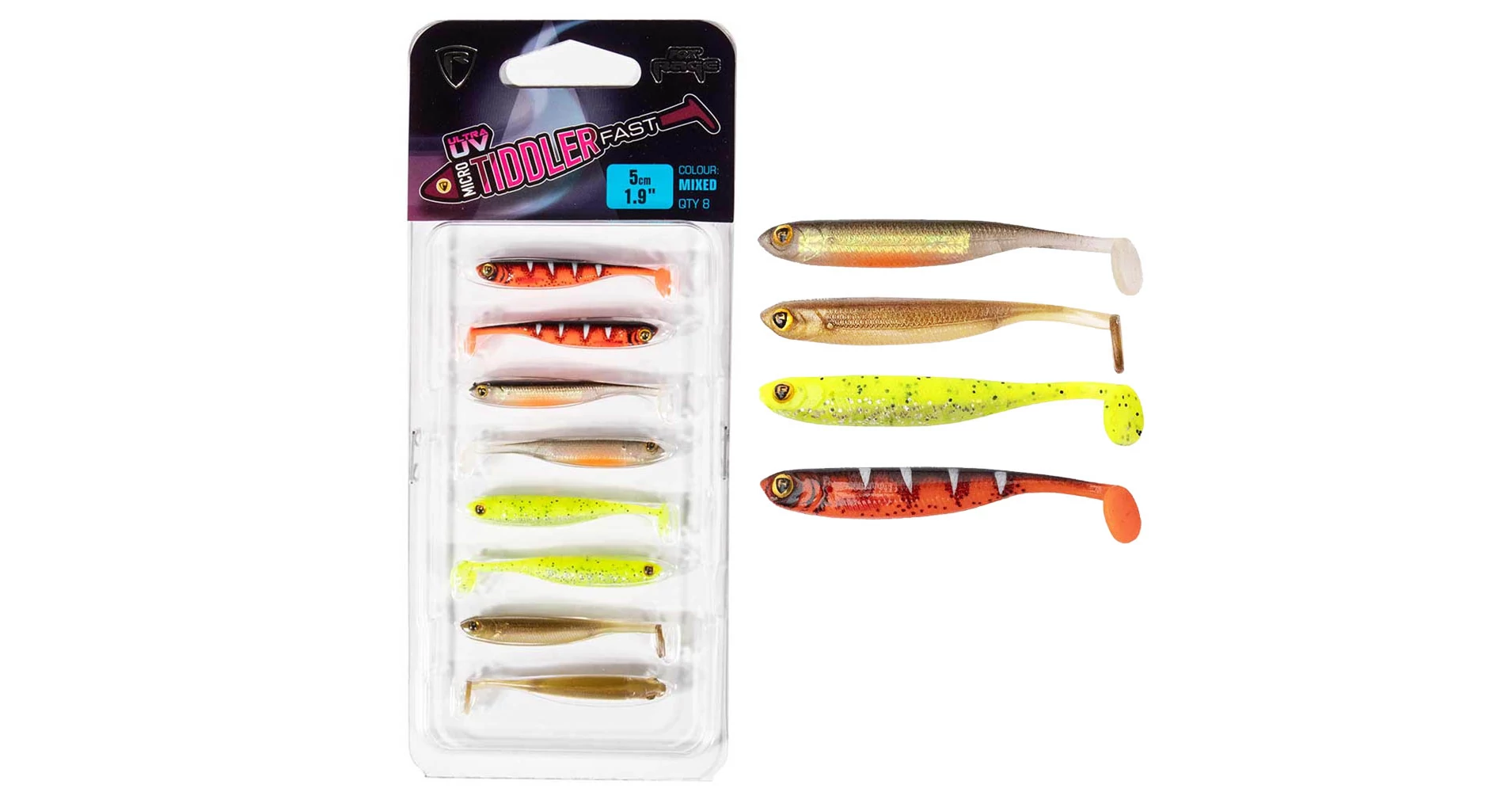 Fox Rage Micro Tiddler Fast Mixed Colour Lure Pack | Smart Fishing ...